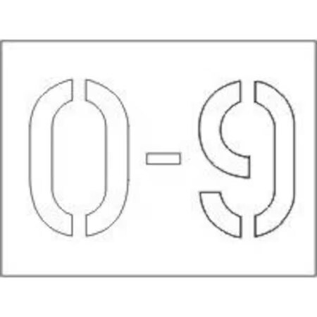 Accuform INDIVIDUAL NUMBER STENCILS 4 in FMS105 FMS105 | Zoro